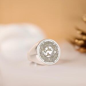 Apollo and Hyacinthus Signet Ring: Greek Mythology Jewelry, Sterling ...