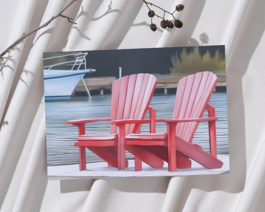 On the Dock-printable Note Cards Digital File 5.5x4.25 on the Dock - Etsy