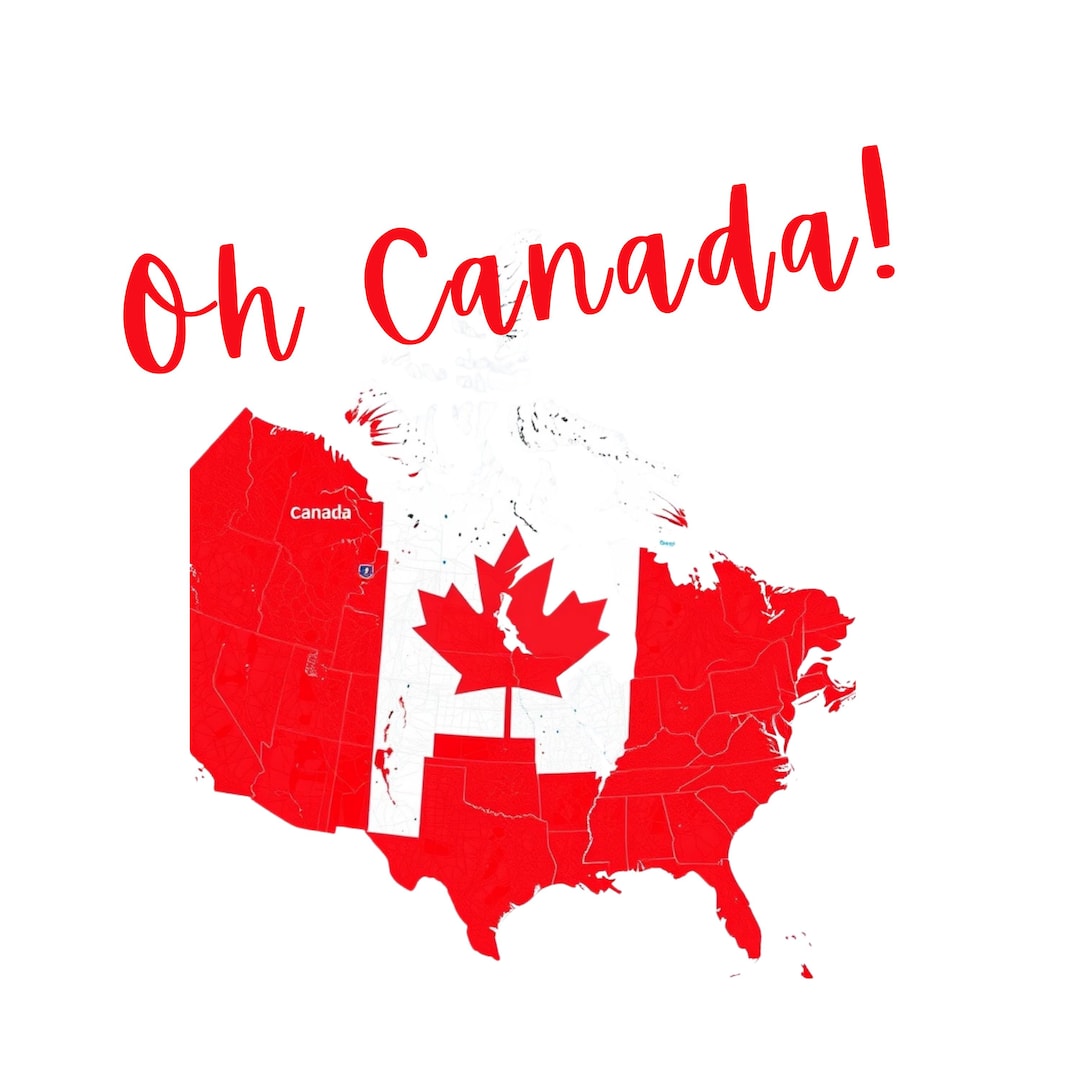 Oh Canada-printable Sticker-digital Download-oh Canada - Etsy