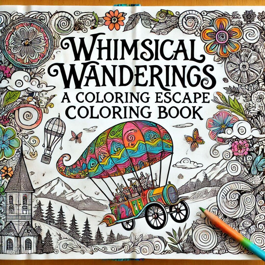 Whimsical Wanderings: A Coloring Escape - Etsy