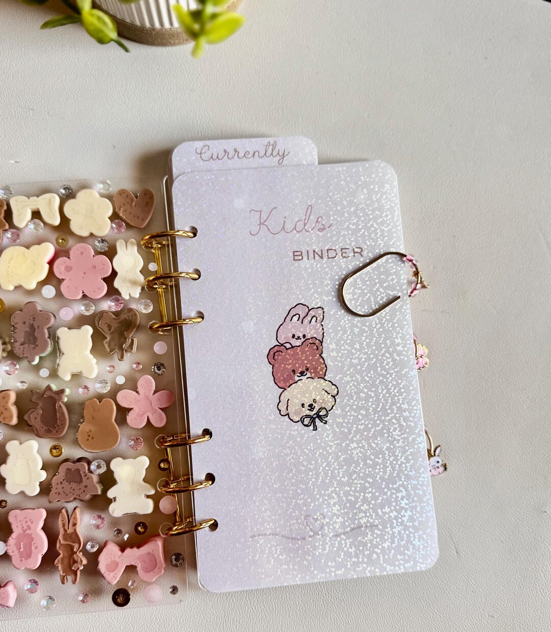 Sparkly Kids Binder Dashboard. Kids Custom Bookmark Divider Tabs. - Etsy