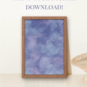 Dreamy Starry Night Device Background Image or Digital Print! - Etsy
