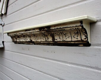 Old Ceiling Tin Cornice Shelf Antique Architectural Salvage - Etsy