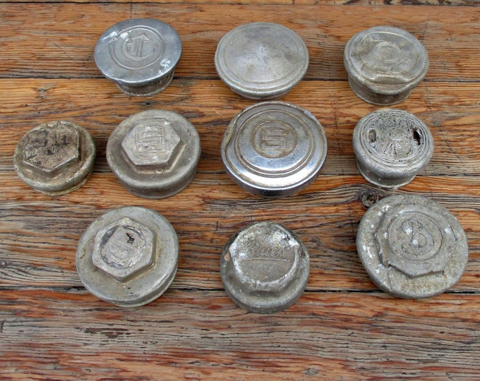 10 Vintage Antique Automobile Grease Caps, 1920's - 1930's Old Car ...