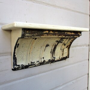 Antique Ceiling Tin Wall Shelf, 18, Architectural Salvage, Bathroom ...