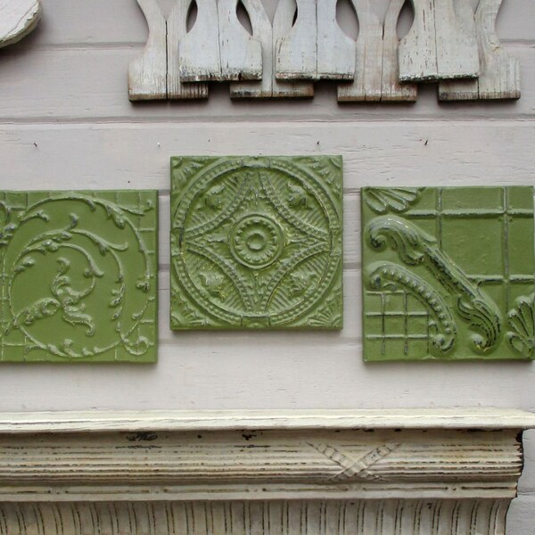 Antique Green Tiles - Etsy