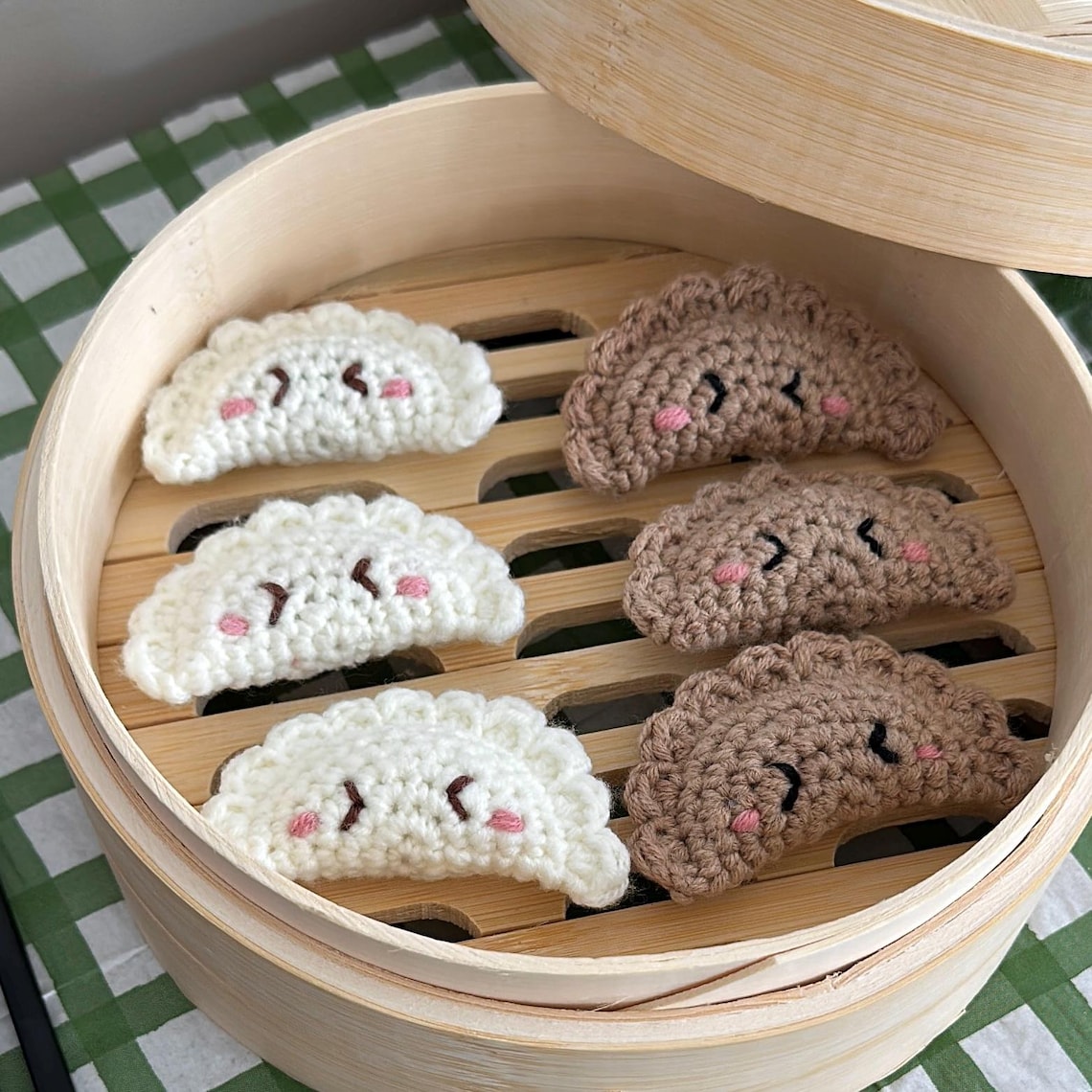 Crochet Gyoza Keychain | Crochet Dumpling | Dimsum | Amigurumi Dimsum ...