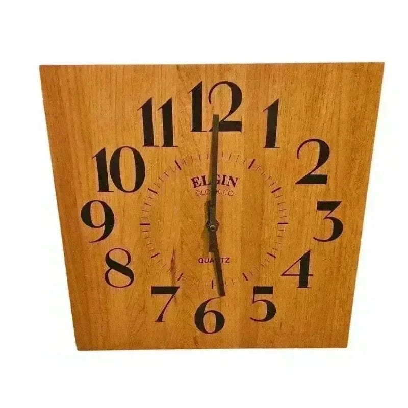 Elgin Wall Clock - Etsy
