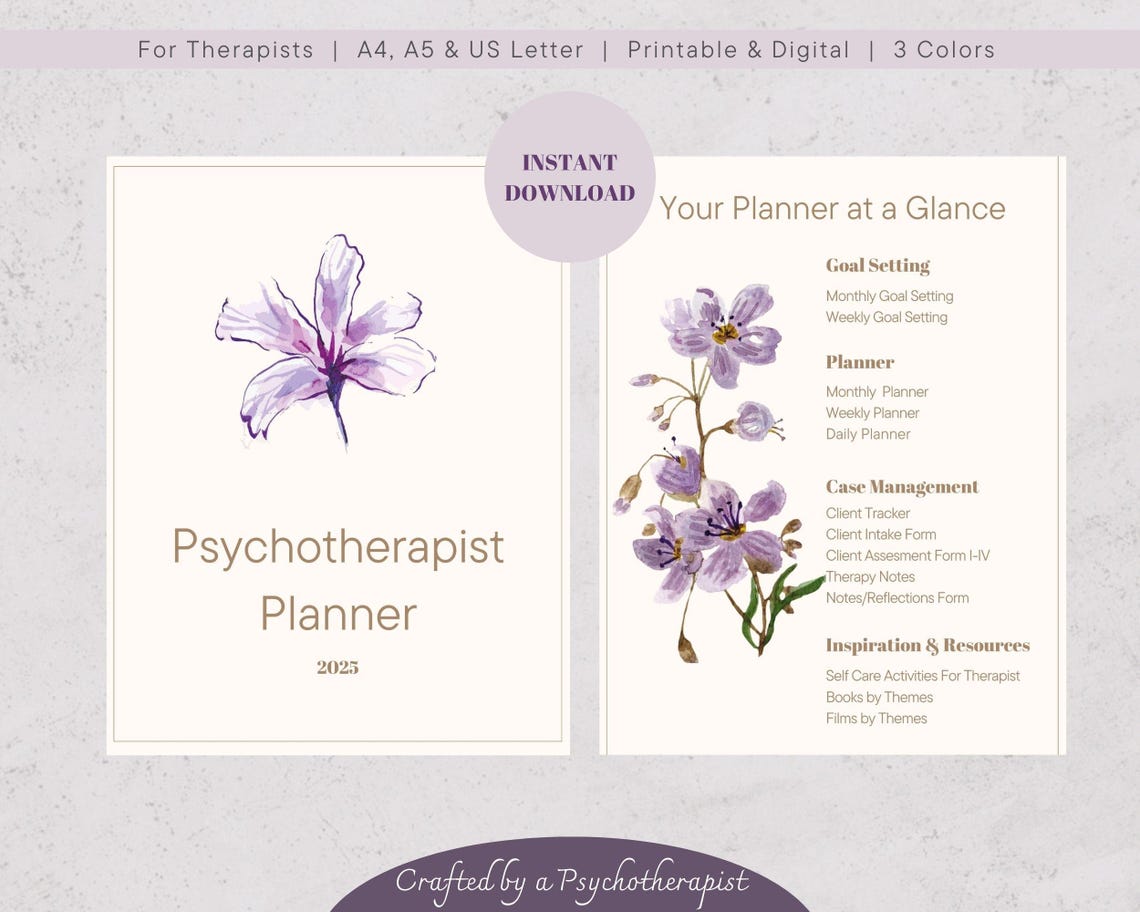 Therapist Planner | Case Management | Client Intake Form | Therapy ...