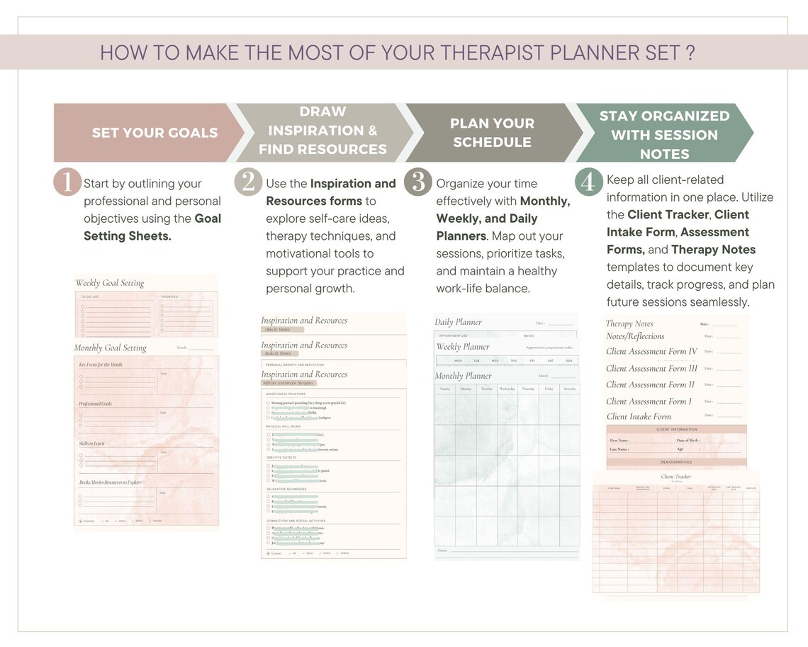 Therapist Planner | Case Management | Client Intake Form | Therapy ...