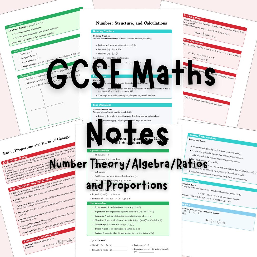 GCSE Maths Revision Notes | Number Theory, Algebra, and Ratio ...