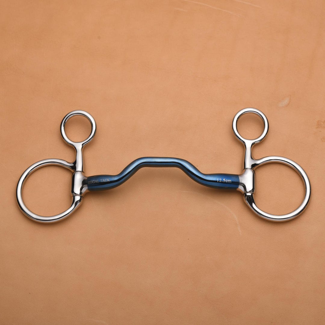 Regal Tack Baucher Blue Sweet Iron Low Port Mullen Mouth Horse Snaffle Bit - Etsy
