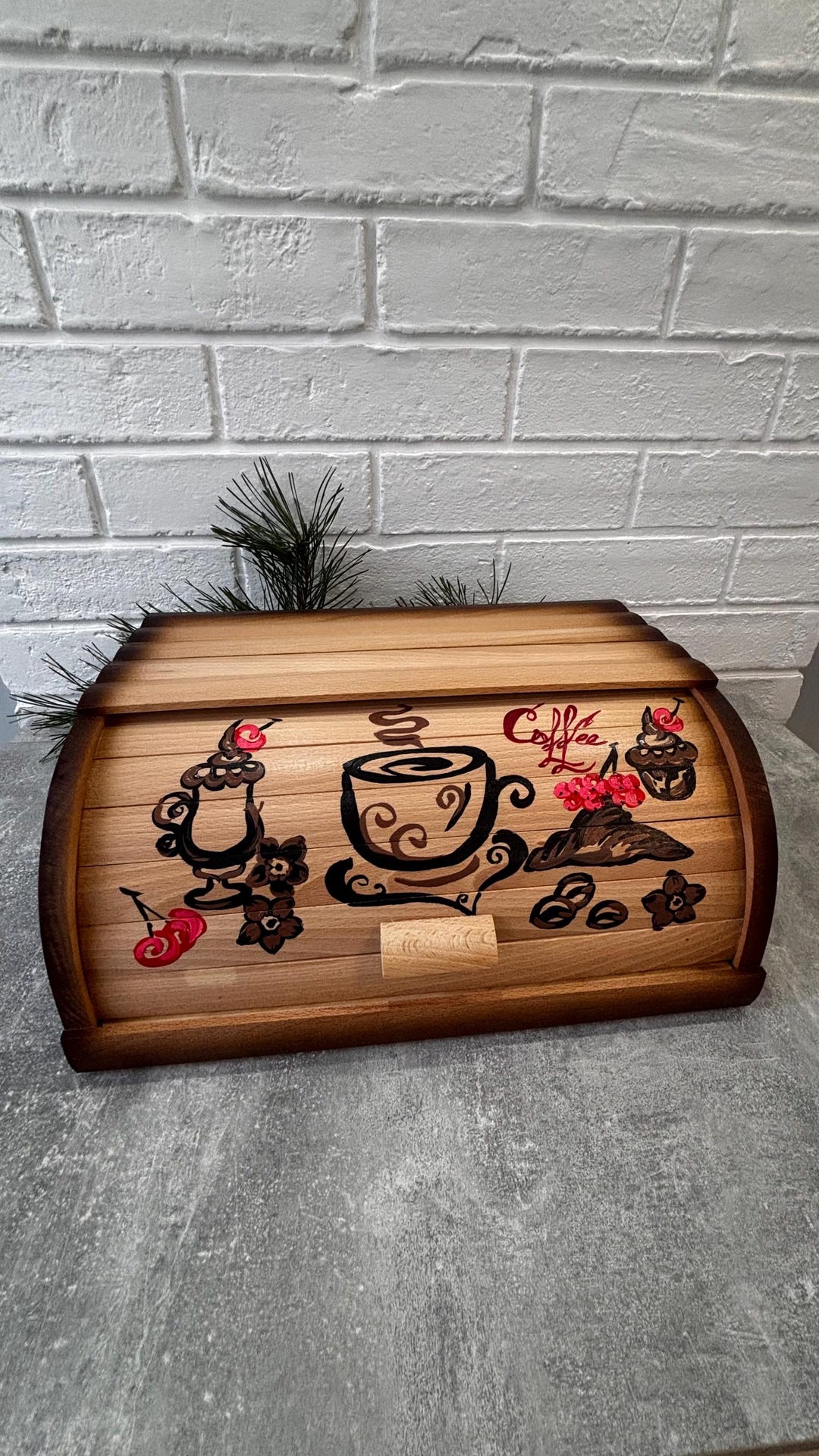 Wooden Bread Box Freshkeep Box Bread Box. Bread Haven Golden Crust ...