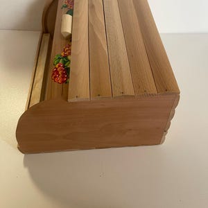 Vintage Handmade Bread Box –loaf Locker- Rustic Beech Wood Kitchen ...
