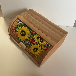 Vintage Handmade Bread Box –loaf Locker- Rustic Beech Wood Kitchen ...