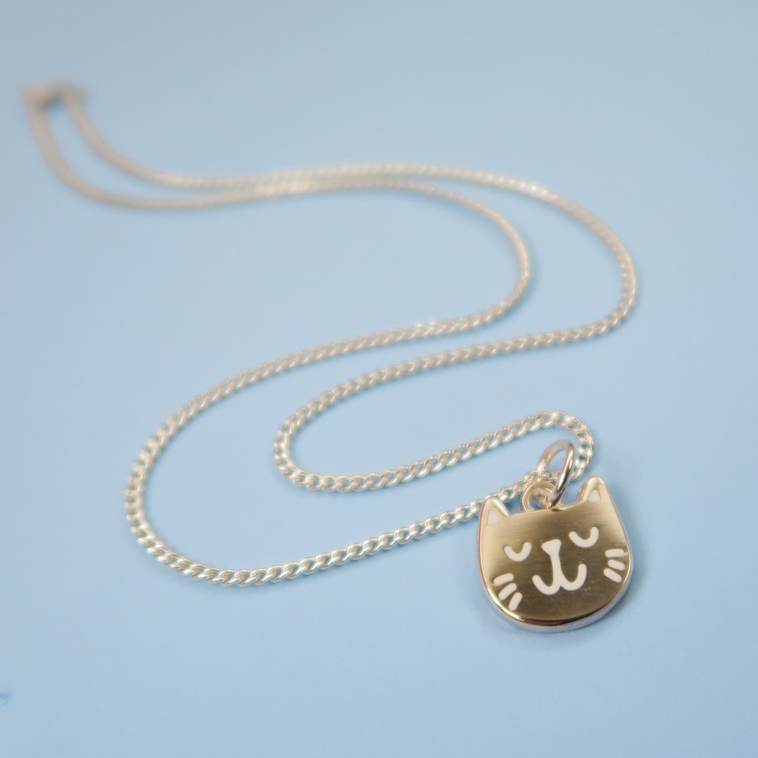 Itty Bitty Silver Kitty Necklace - Silver Plated Cat Pendant - Etsy