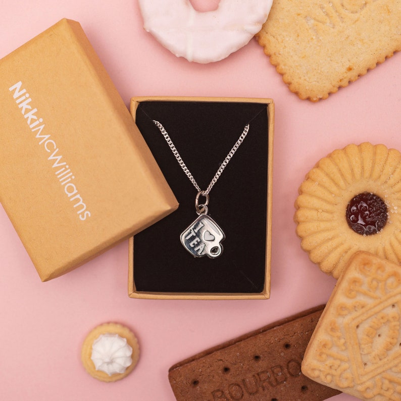 Itty Bitty Silver I Heart Tea Necklace Silver Plated Nice - Etsy