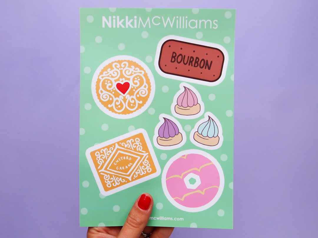 Biscuit Lover Vinyl Stickers Sheet - Sticker Pack - Cookie Stickers ...