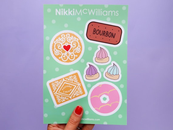 Biscuit Lover Vinyl Stickers Sheet Sticker Pack Cookie | Etsy