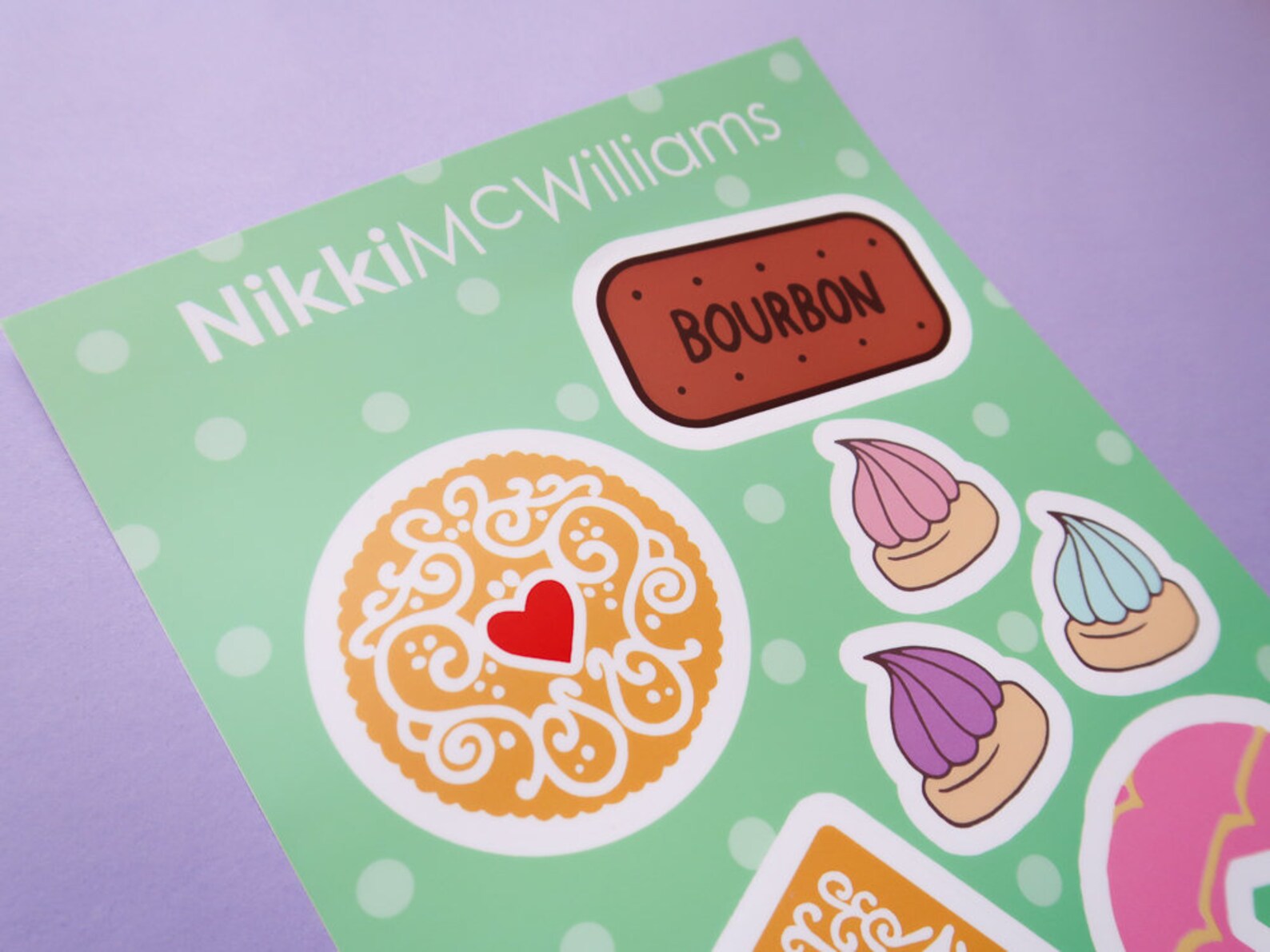 Biscuit Lover Vinyl Stickers Sheet - Sticker Pack - Cookie Stickers ...