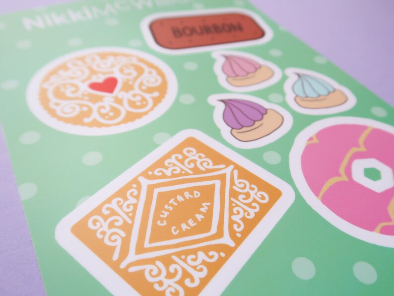 Biscuit Lover Vinyl Stickers Sheet Sticker Pack Cookie | Etsy