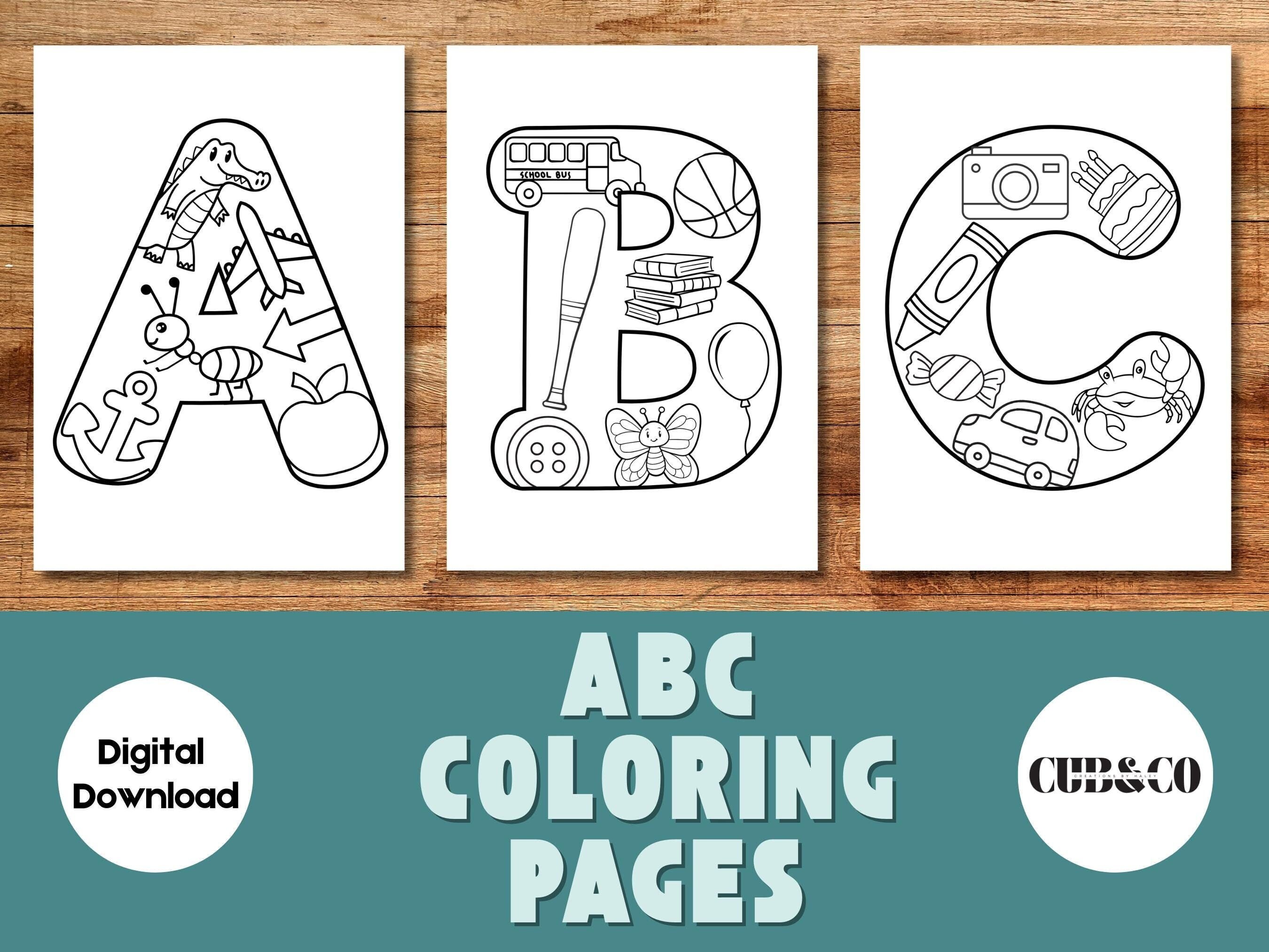 Alphabet Coloring Pages - Letter-sounds and Letter Naming Learning ...