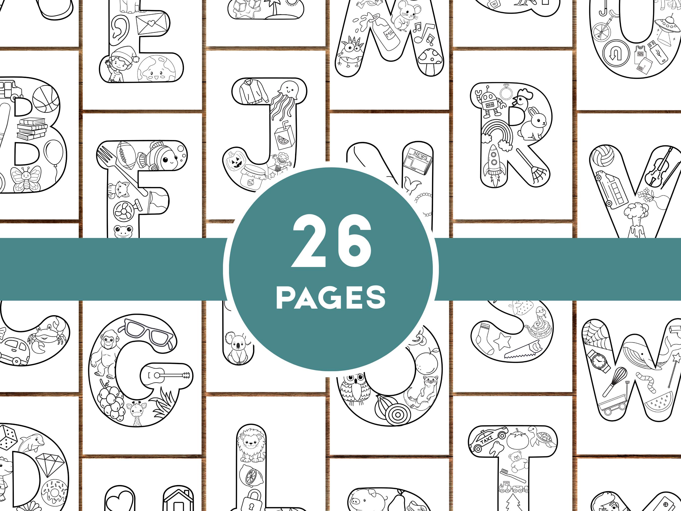 Alphabet Coloring Pages - Letter-sounds and Letter Naming Learning ...