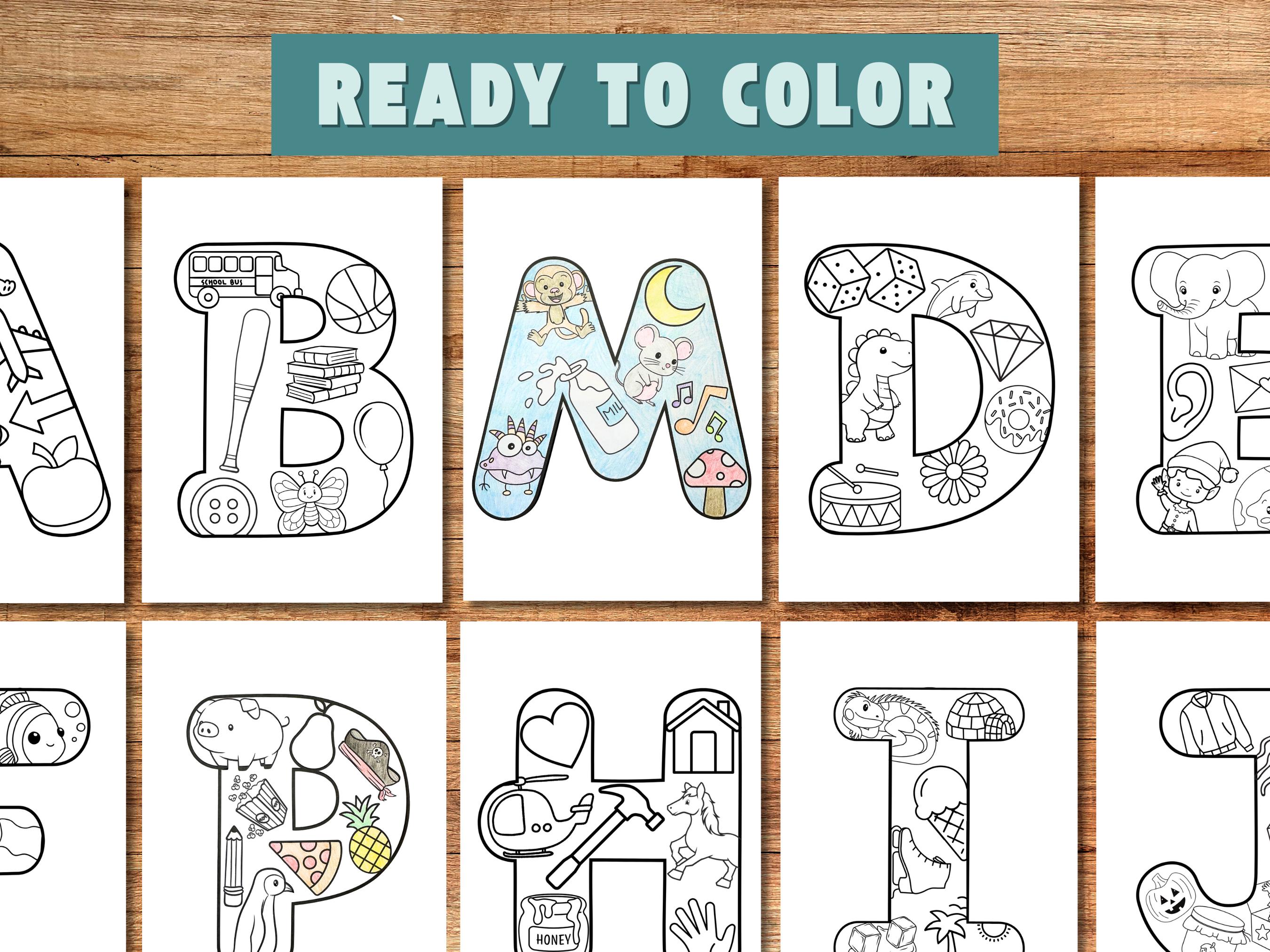 Alphabet Coloring Pages - Letter-sounds and Letter Naming Learning ...