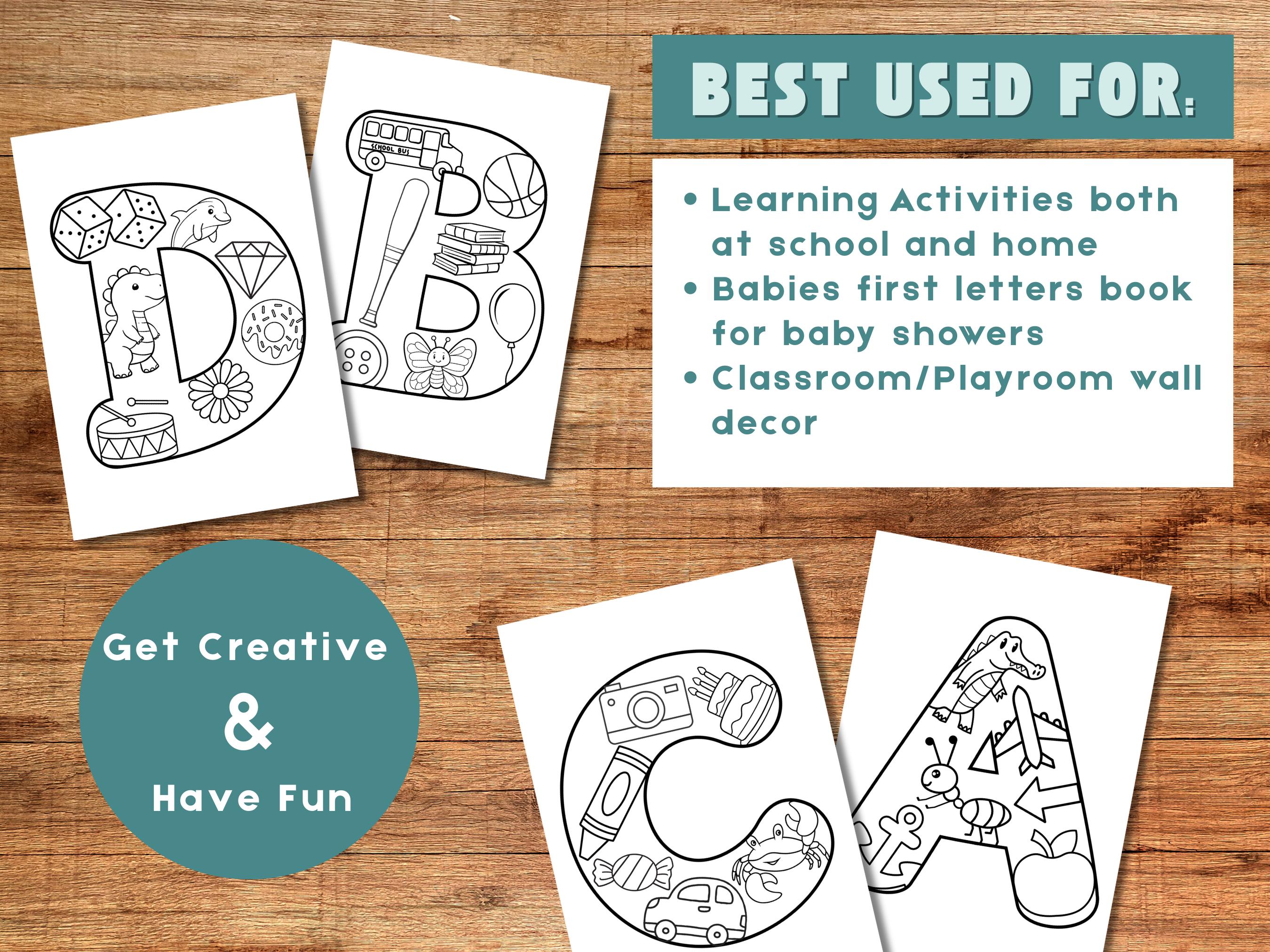 Alphabet Coloring Pages - Letter-sounds and Letter Naming Learning ...
