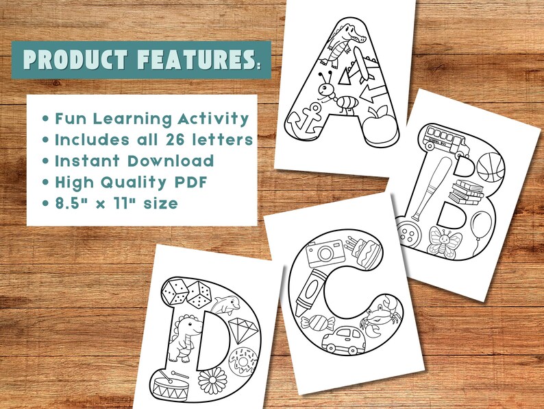 Alphabet Coloring Pages - Letter-sounds and Letter Naming Learning ...