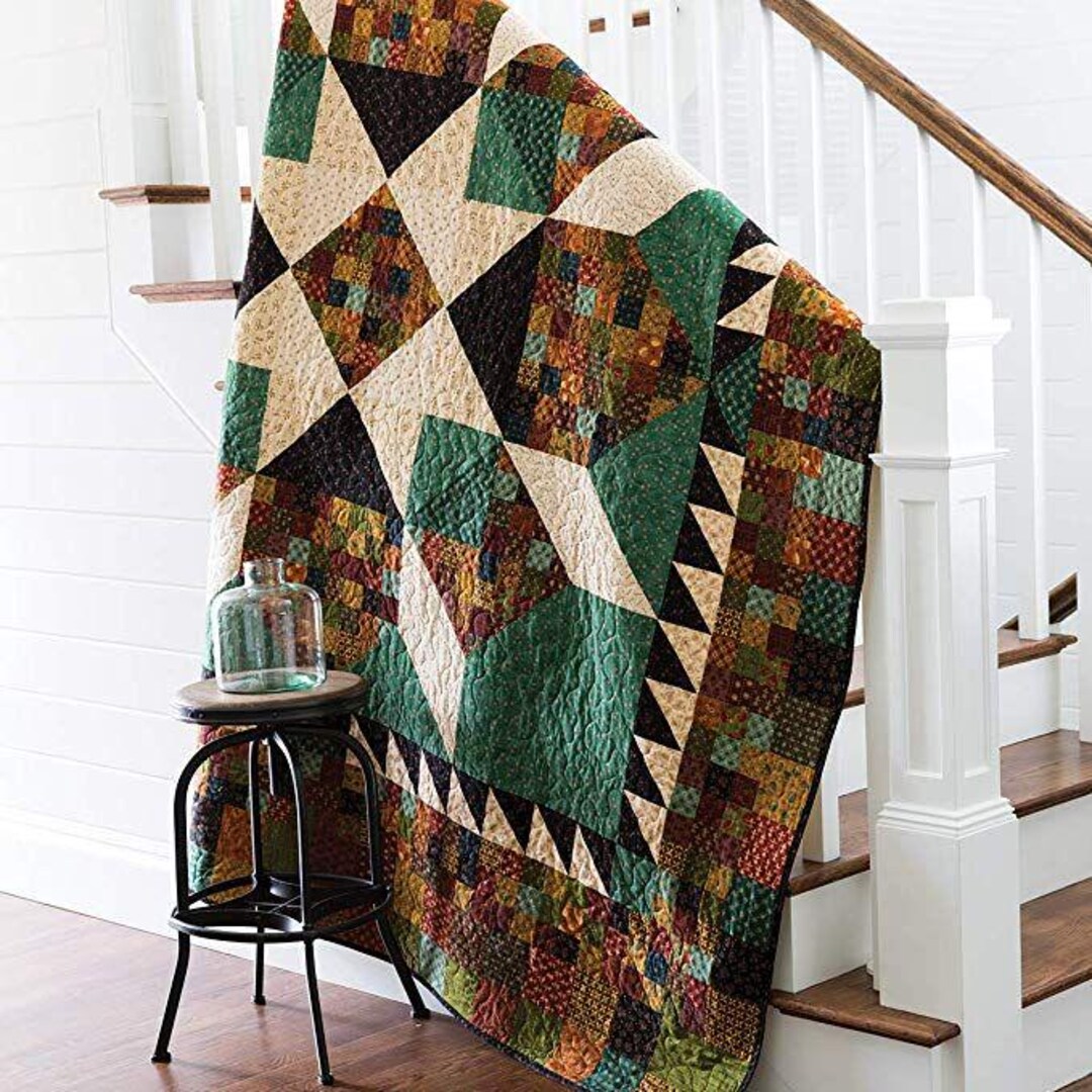 Paddle Wheel Quilt Kit Earthy Colors Design by Kim Diehl Fabrics by ...