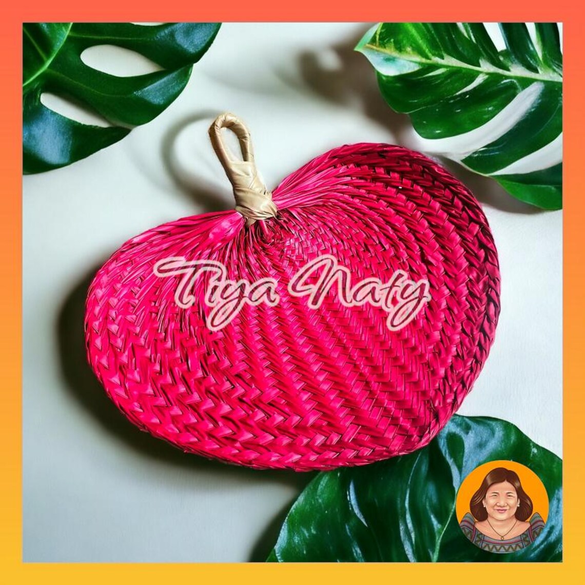 TIYA NATY Anahaw Native Handheld Fan Simple Wedding Souvenir Giveaways ...