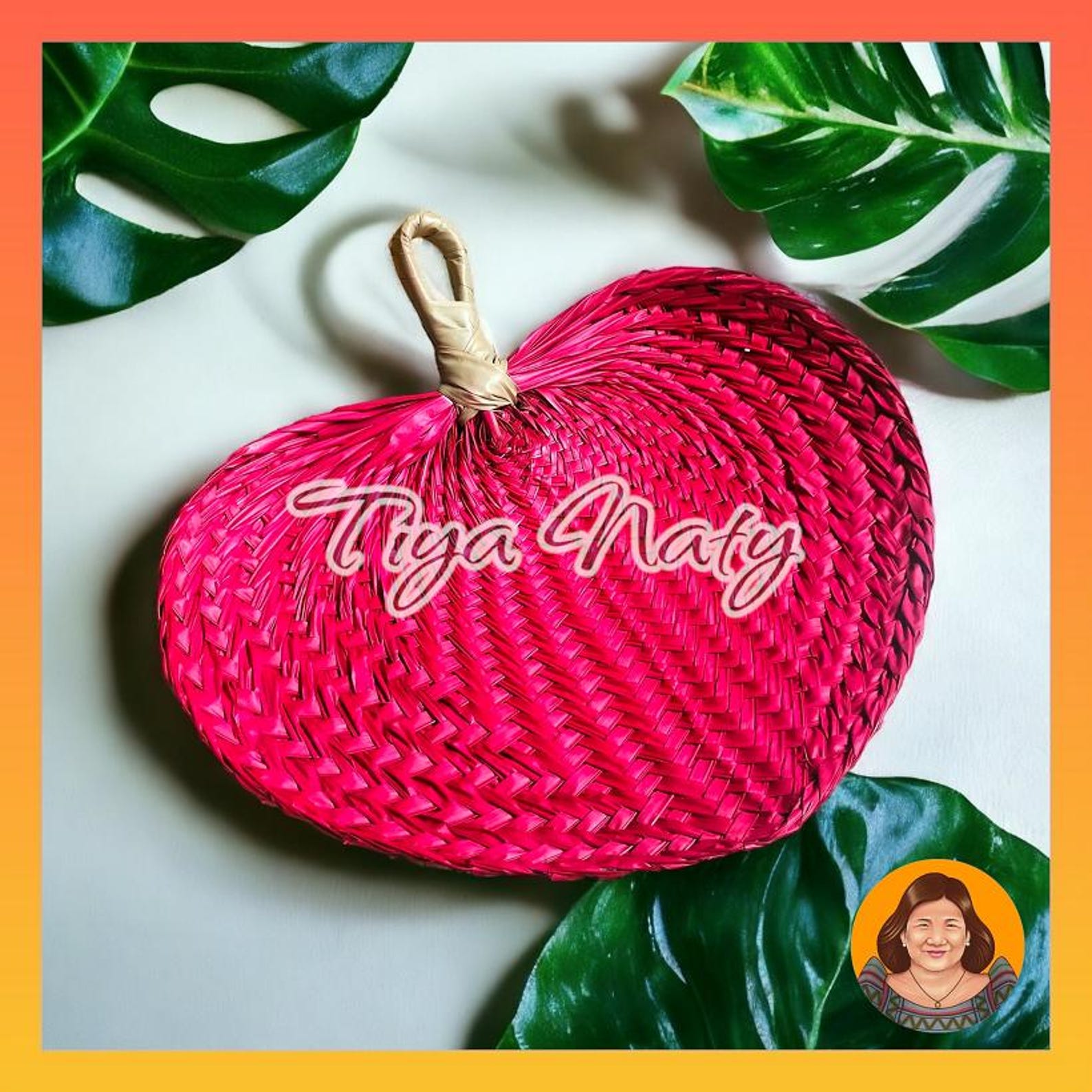 TIYA NATY Anahaw Native Handheld Fan Simple Wedding Souvenir Giveaways ...