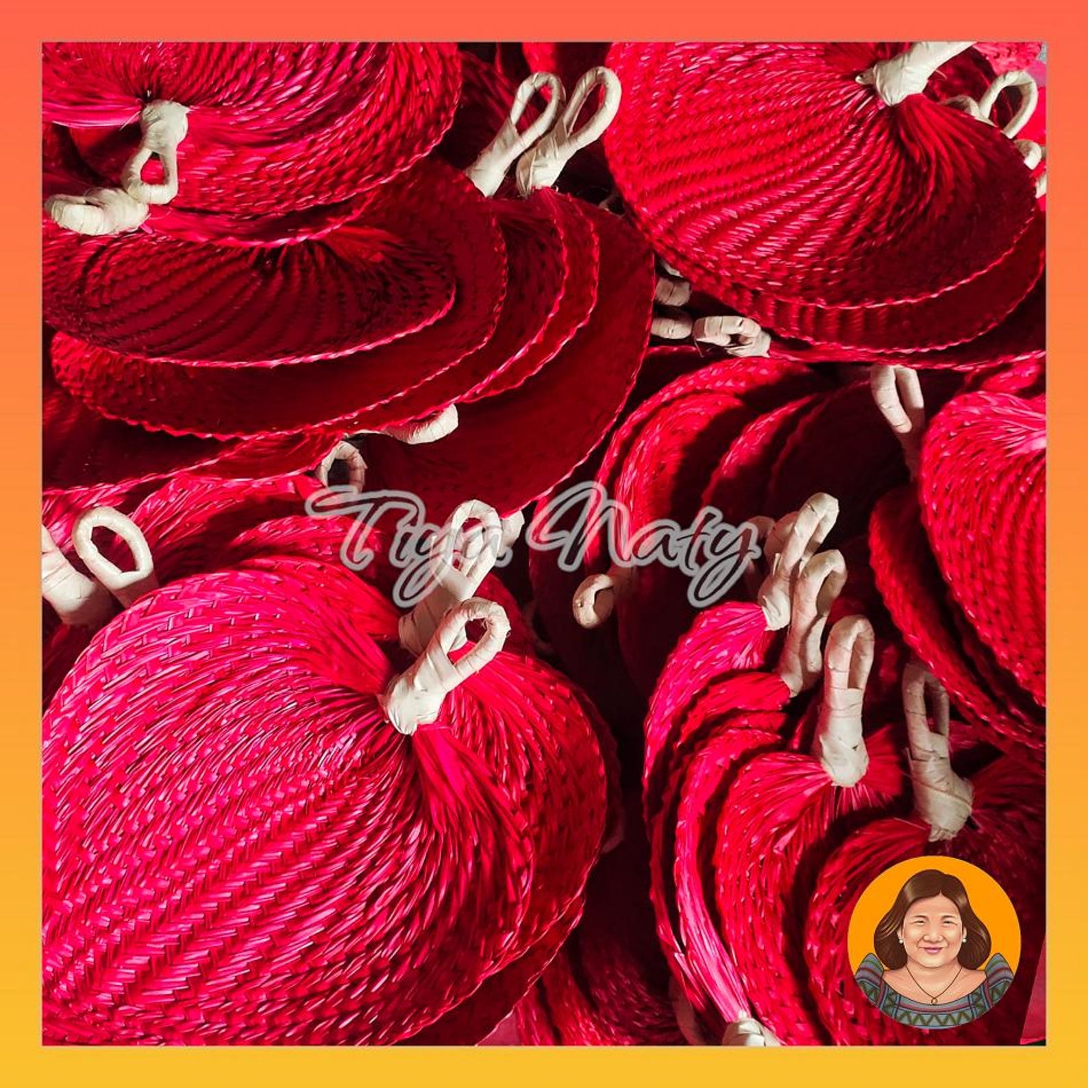 TIYA NATY Anahaw Native Handheld Fan Simple Wedding Souvenir Giveaways ...