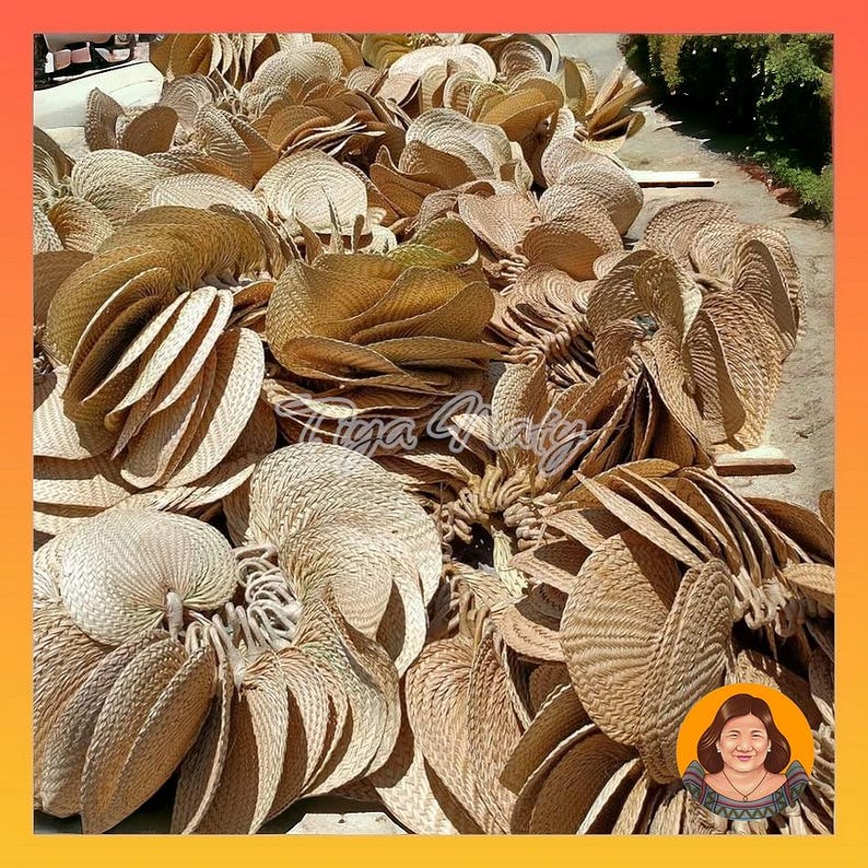 TIYA NATY Anahaw Native Handheld Fan Simple Wedding Souvenir Giveaways ...