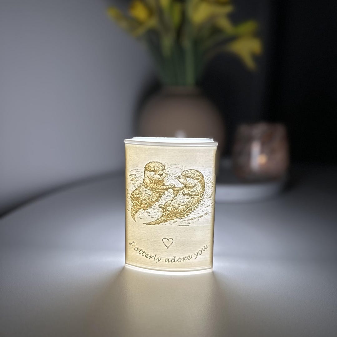 Personalized 3D Printed Lithophane Photo Lamp – Custom LED Gift for ...