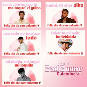 Printable Bad Bunny Valentine's Day Cards - Cartas Del Día De San ...