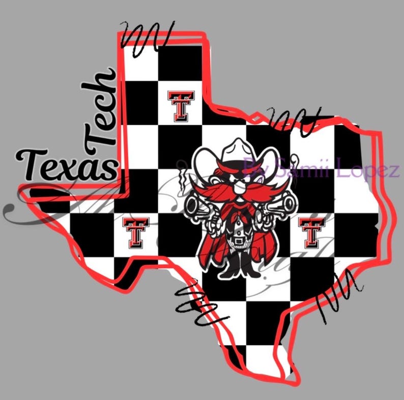 Checkered Texas PNG File Tech Texas - Etsy