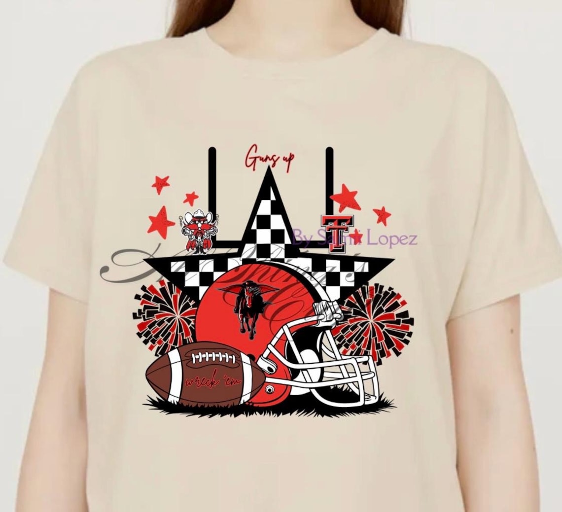 Checkered Texas Tech Star Wreck ‘em PNG File - Etsy