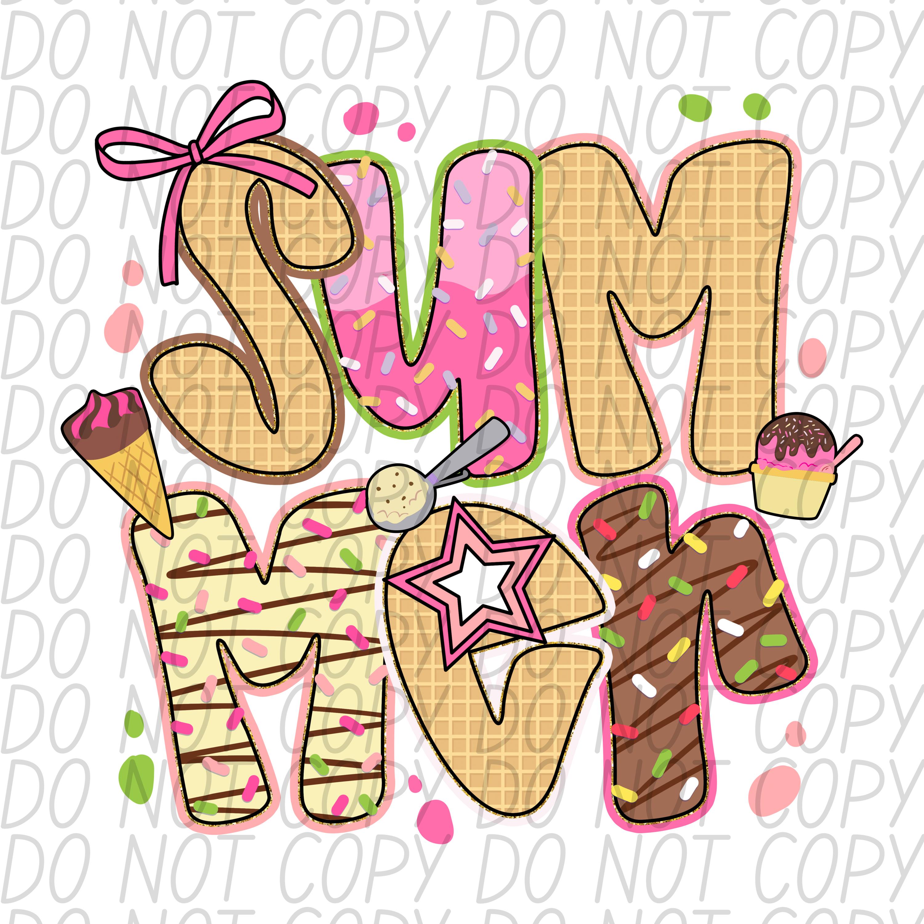 Preppy Summer Ice Cream Png, Coquette Summer Vibes PNG, Summer Ice ...