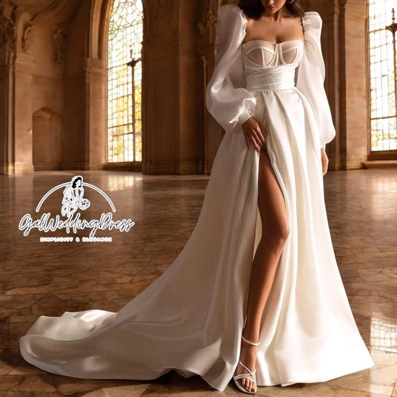 Ladies Wedding Dress | Long Sleeve Design Gown | Bridal Wedding Outfit ...
