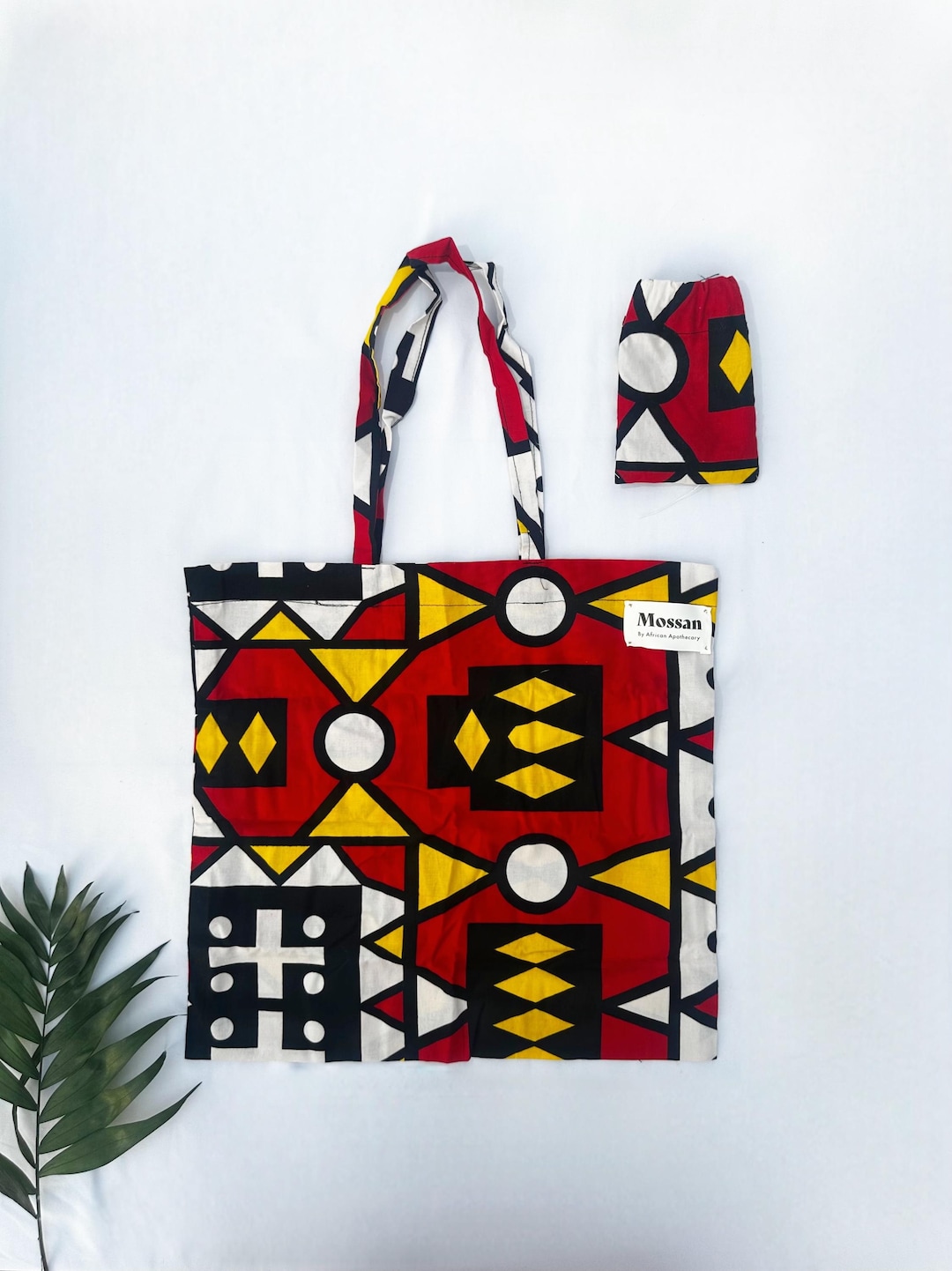 Handmade African Fabric Foldable Tote Bag – Reusable Cotton Shopping ...