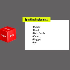 Dice of Discipline, Spanking Dice Game - Spanking, Rewards and ...