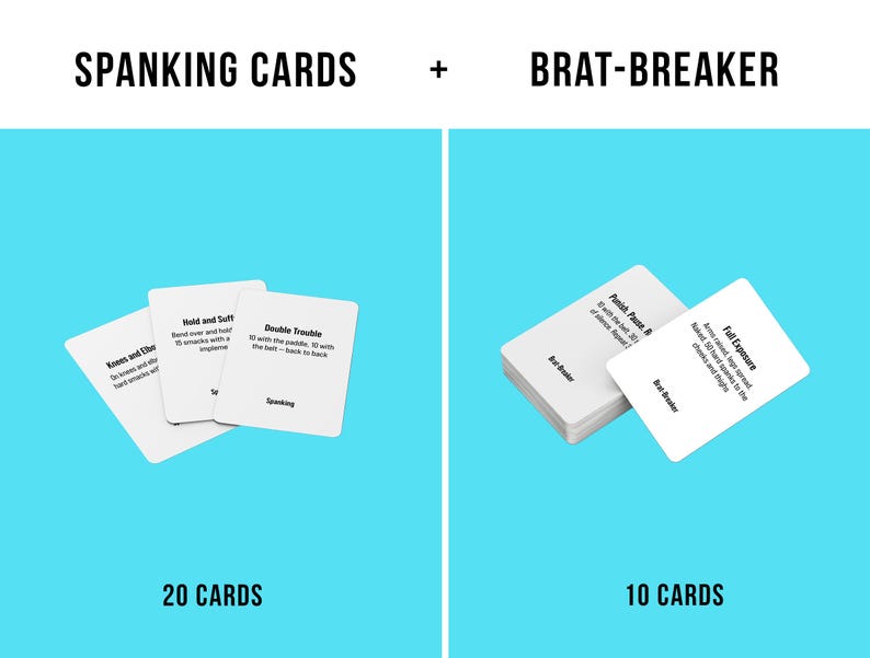 Spanking Punishment Cards, Spanking Card Game - Spanking Punishments ...