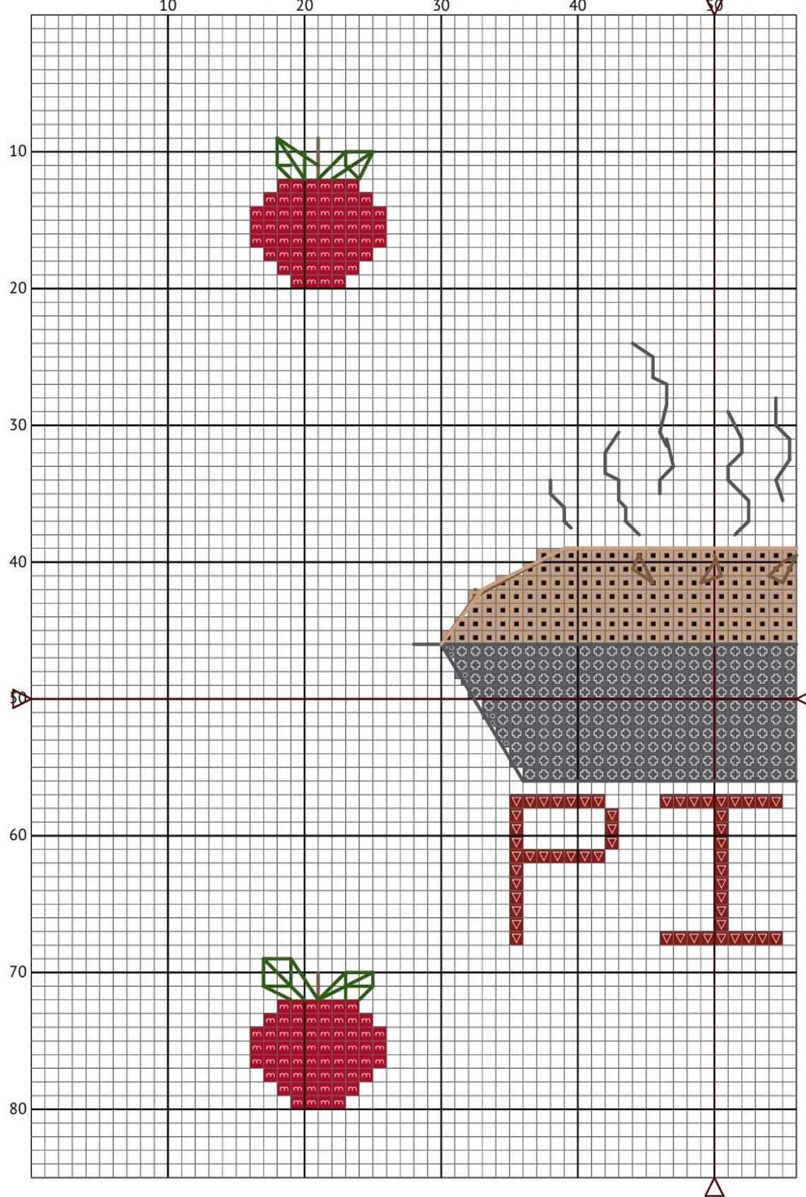 Apple Pie Cross Stith Pattern - Etsy