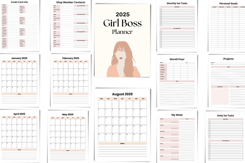 2025 Girl Boss Planner | Weekly Planner | Entrepreneur Journal | Boss ...