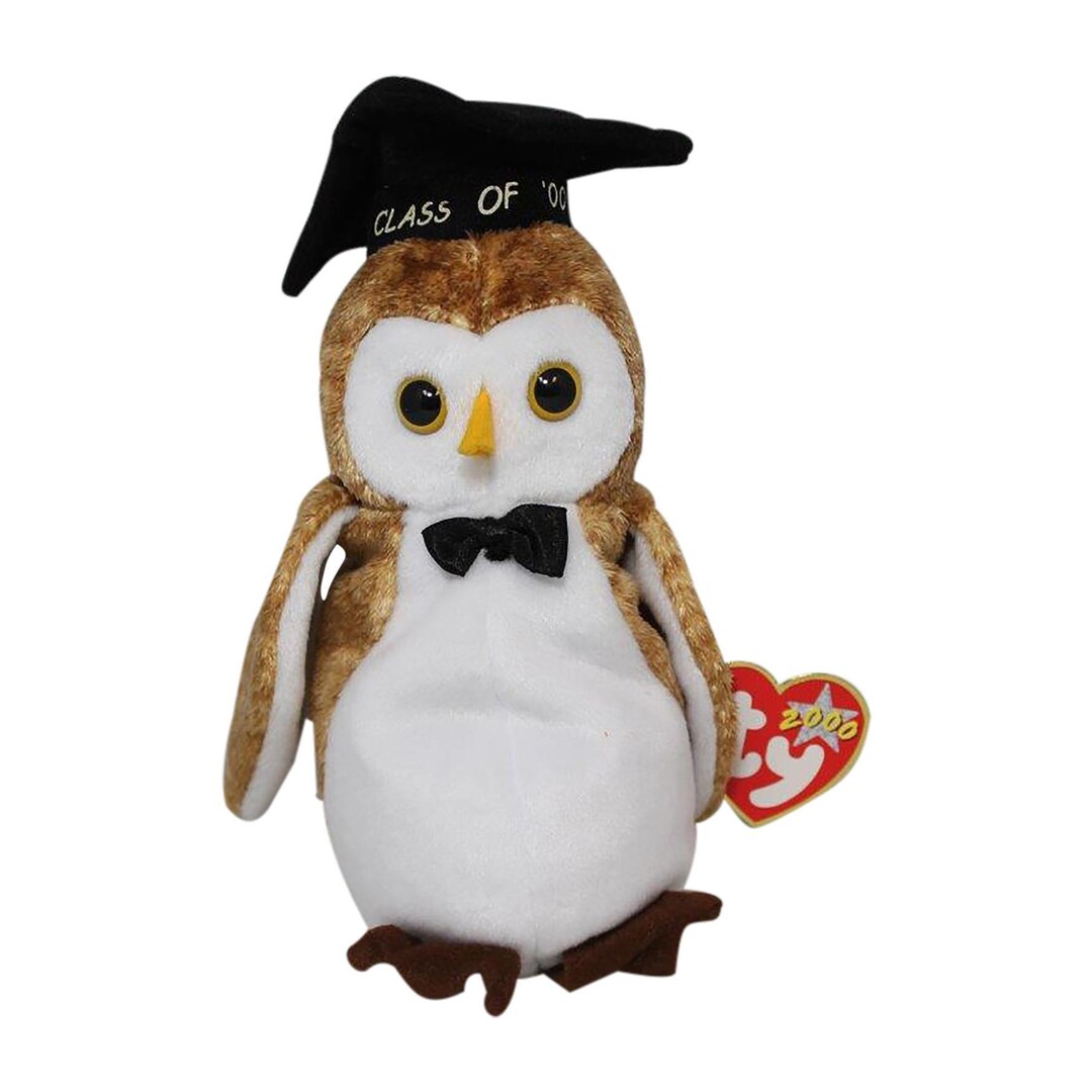 Ty Beanie Baby: Wisest the Owl - Graduation 2000 | Stuffed Animal ...