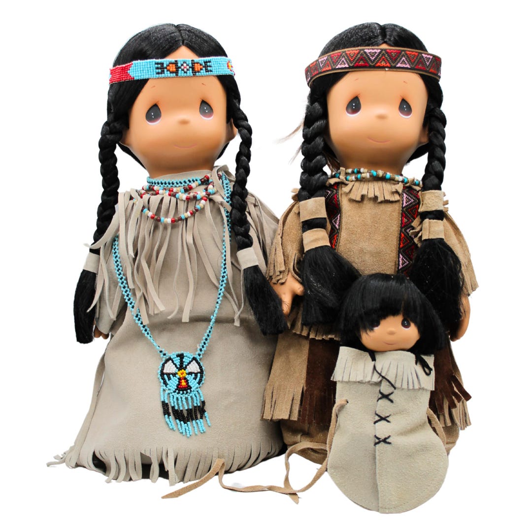 Lot of 2: Sincere Native American & Morning Star With Papoose Doll ...