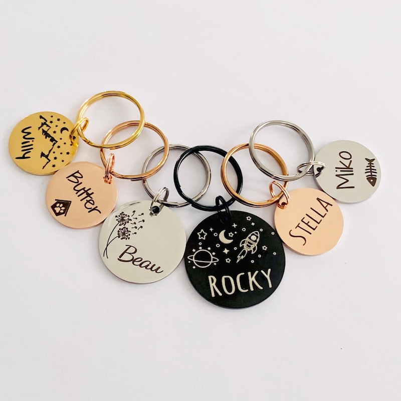 Dog Name Tags - Etsy
