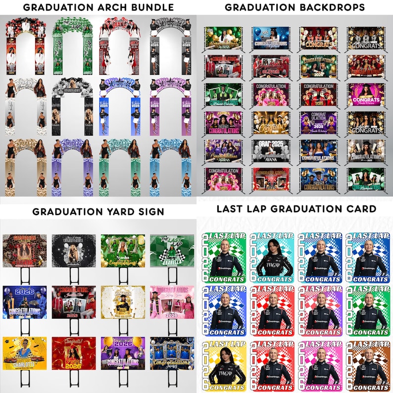 4300+ Graduation Mega Bundle Templates,class of 2026 Grad Party Bundle ...